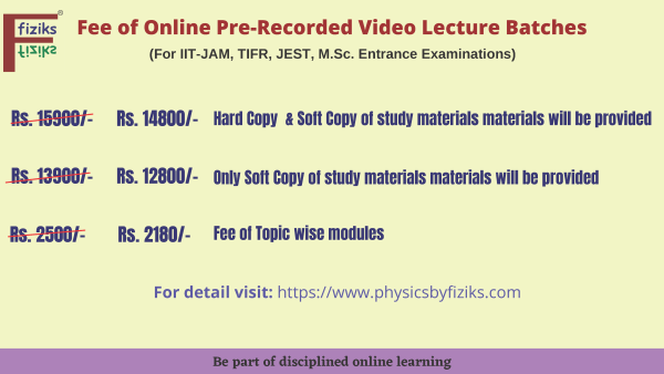 Fee-Structure - An Institute for Physics and Physical Sciences for IIT JAM, CSIR NET JRF, JEST ...