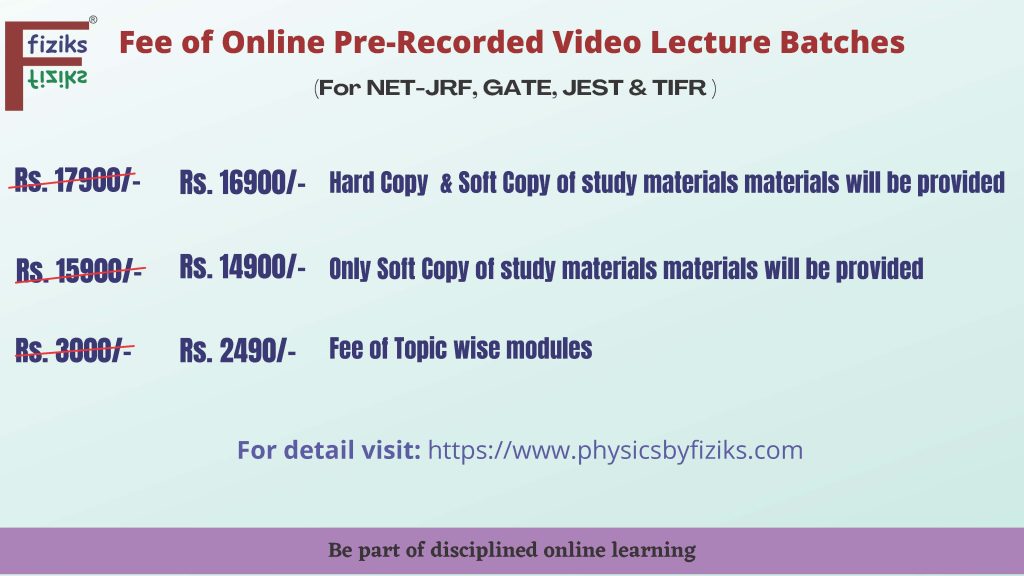 Fee-Structure - An Institute for Physics and Physical Sciences for IIT JAM, CSIR NET JRF, JEST ...