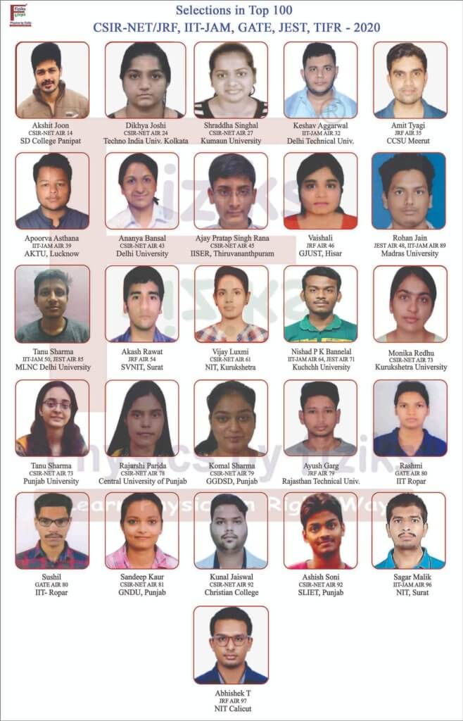 Hall of Fame - An Institute for IIT JAM, CSIR NET JRF, JEST, TIFR Physics Coaching