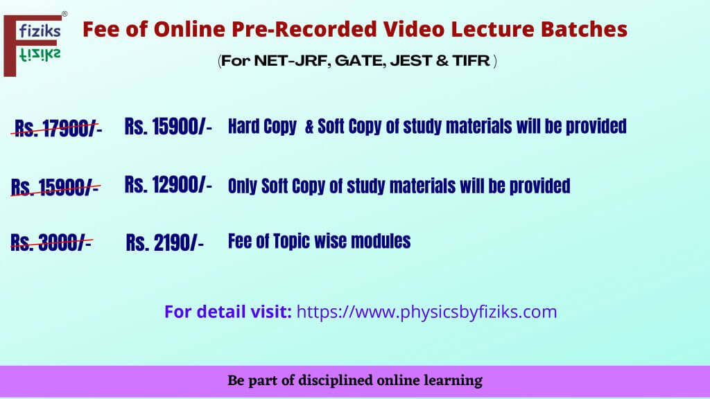 Fee-Structure - An Institute for IIT JAM, CSIR NET JRF, JEST, TIFR Physics Coaching