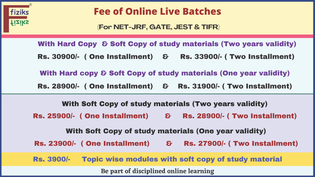 CSIR NET-JRF/GATE/JEST/TIFR Regular Classroom Program - An Institute ...